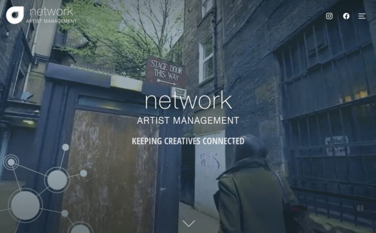 Website for Network Artist Management | Wingfinger